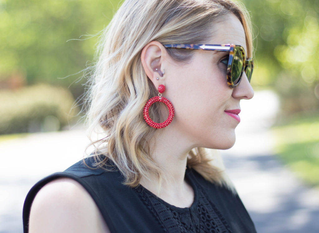 Red Statement Earrings: The Weekly Style Edit - Middle of Somewhere