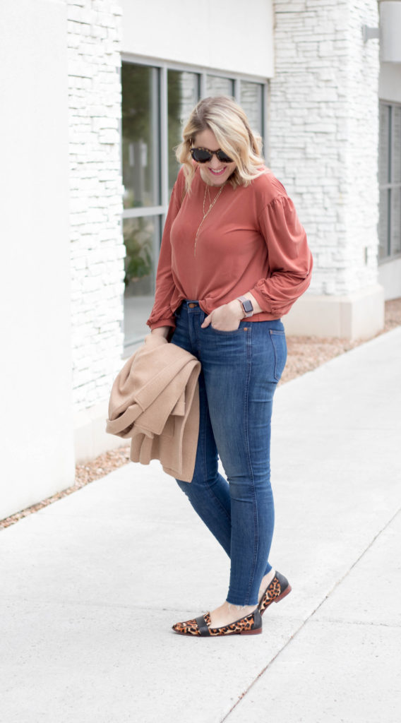 Rust Gathered Sleeve Top: The Weekly Style Edit - Middle of Somewhere