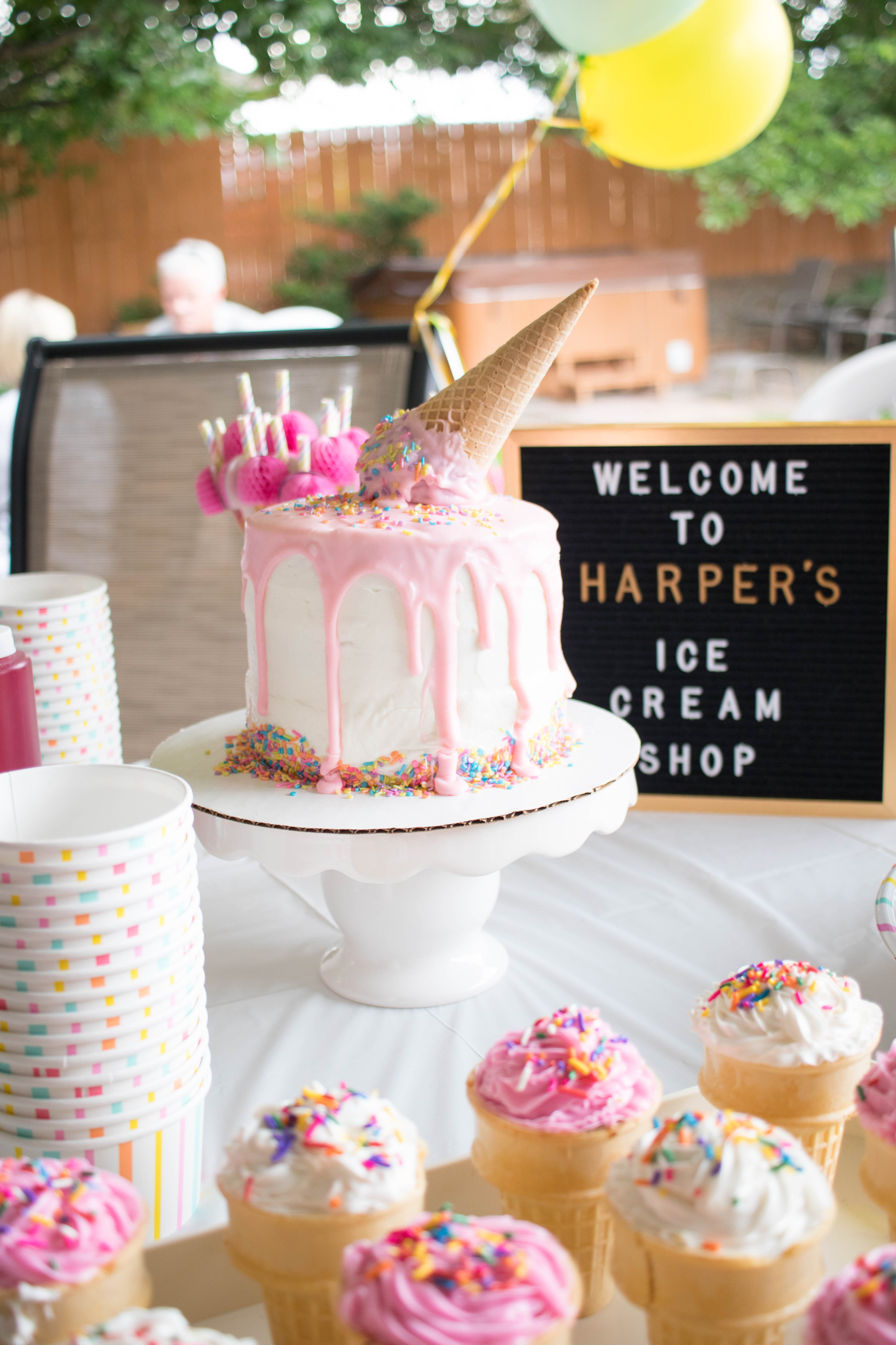 Harper s Ice Cream Themed Birthday Party Middle Of Somewhere